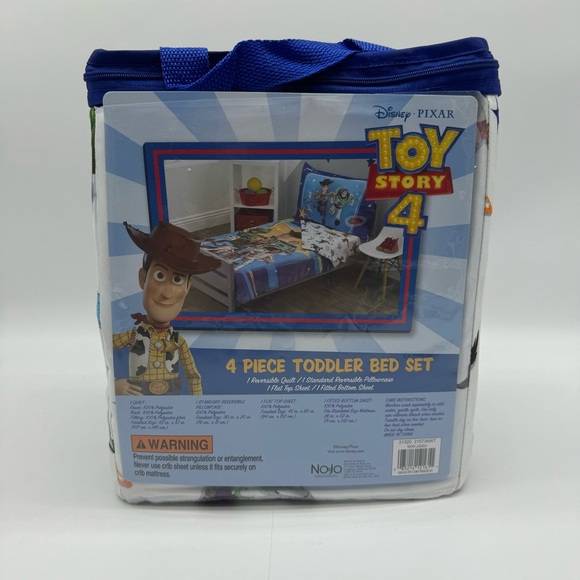 Disney | Bedding | Disney Toys Story 4 Toddler Bedding Set White Blue ...